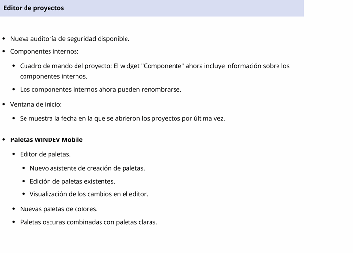 WINDEV Mobile 2024 - PC SOFT - Documentación en línea
